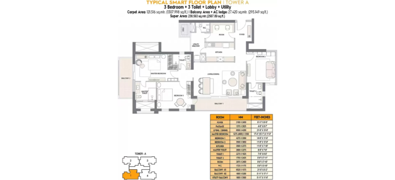 Emaar Digi Homes in Sector 62, Gurgaon Floor Plan, Price